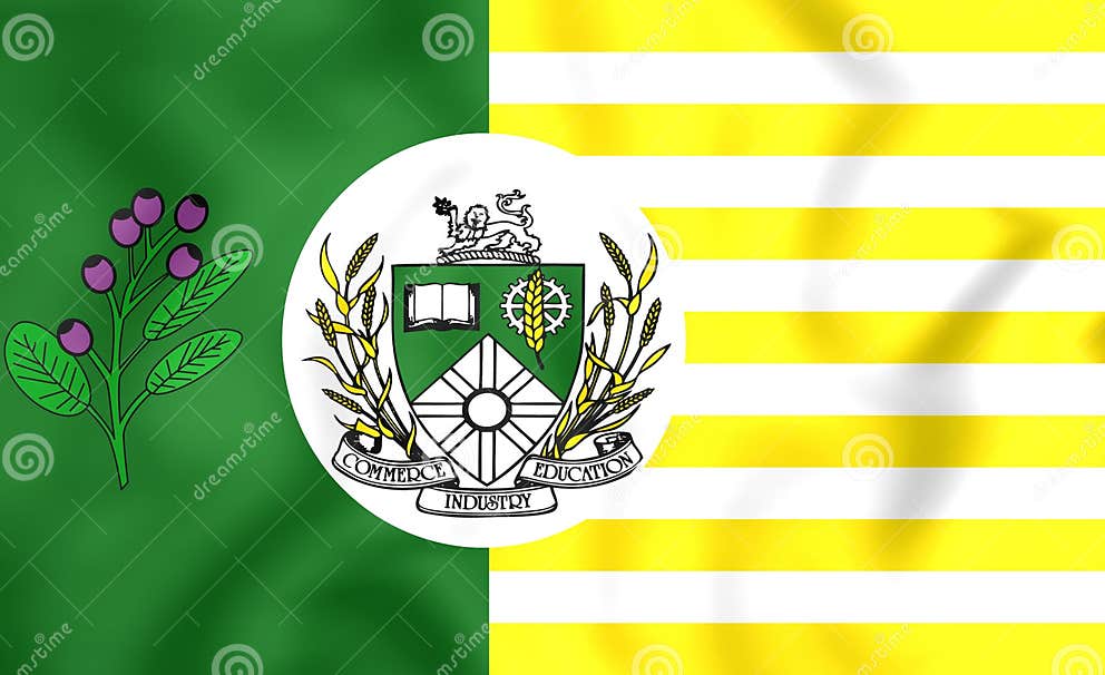 Flag of Saskatoon, Canada. stock illustration. Illustration of wave ...