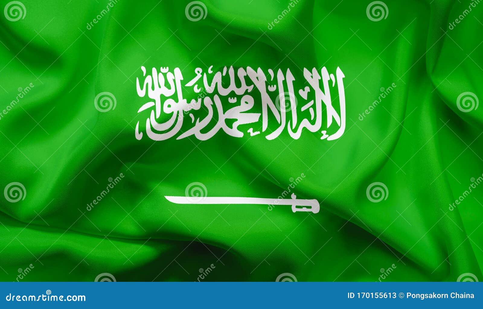 Flag of Saudi Arabia Texture Background Stock Image - Image of green ...