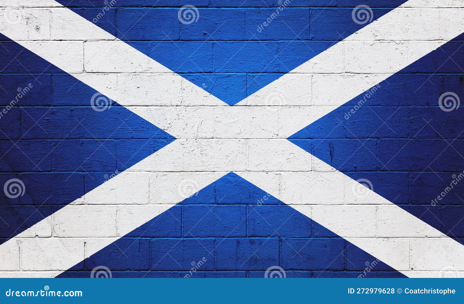 Flag of Scotland Painted on a Wall Stock Photo - Image of generated ...