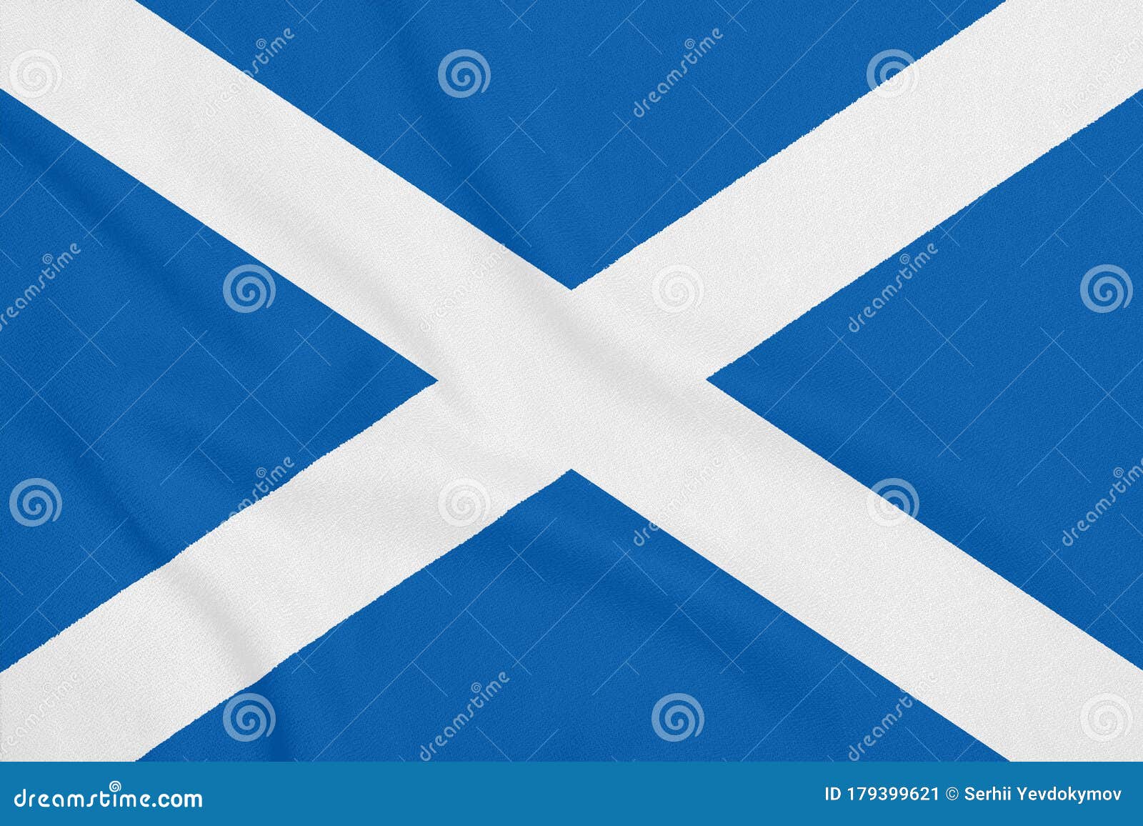 Flag of Scotland on Soft and Smooth Silk Texture. National Symbol of ...