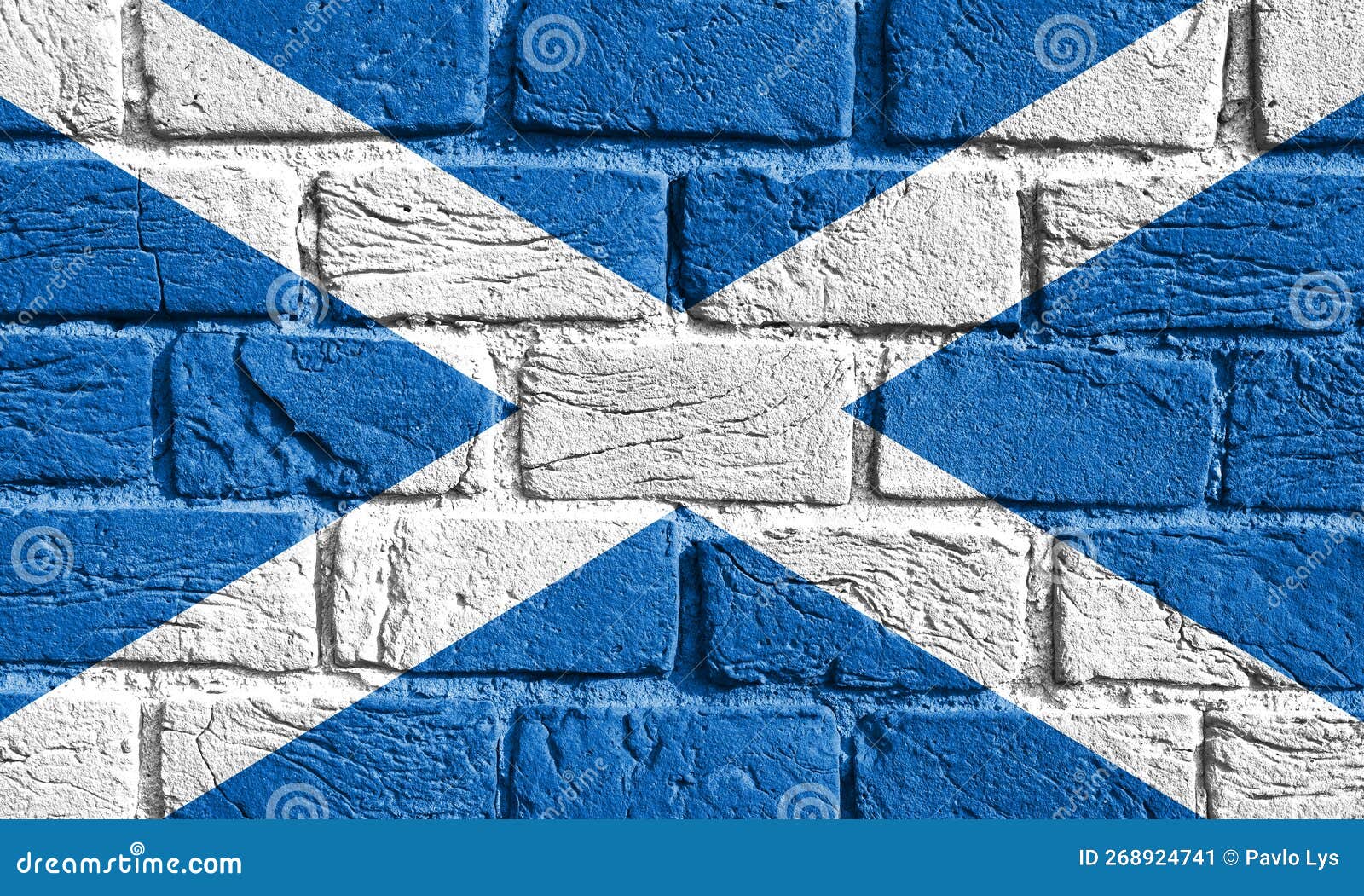 Flag of Scotland on the Wall Stock Image - Image of official, colours ...