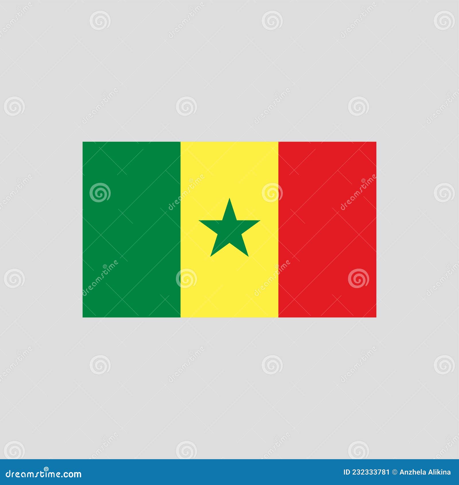 Flag of Senegal Color Line Element. Vector Element for Web Page Stock ...
