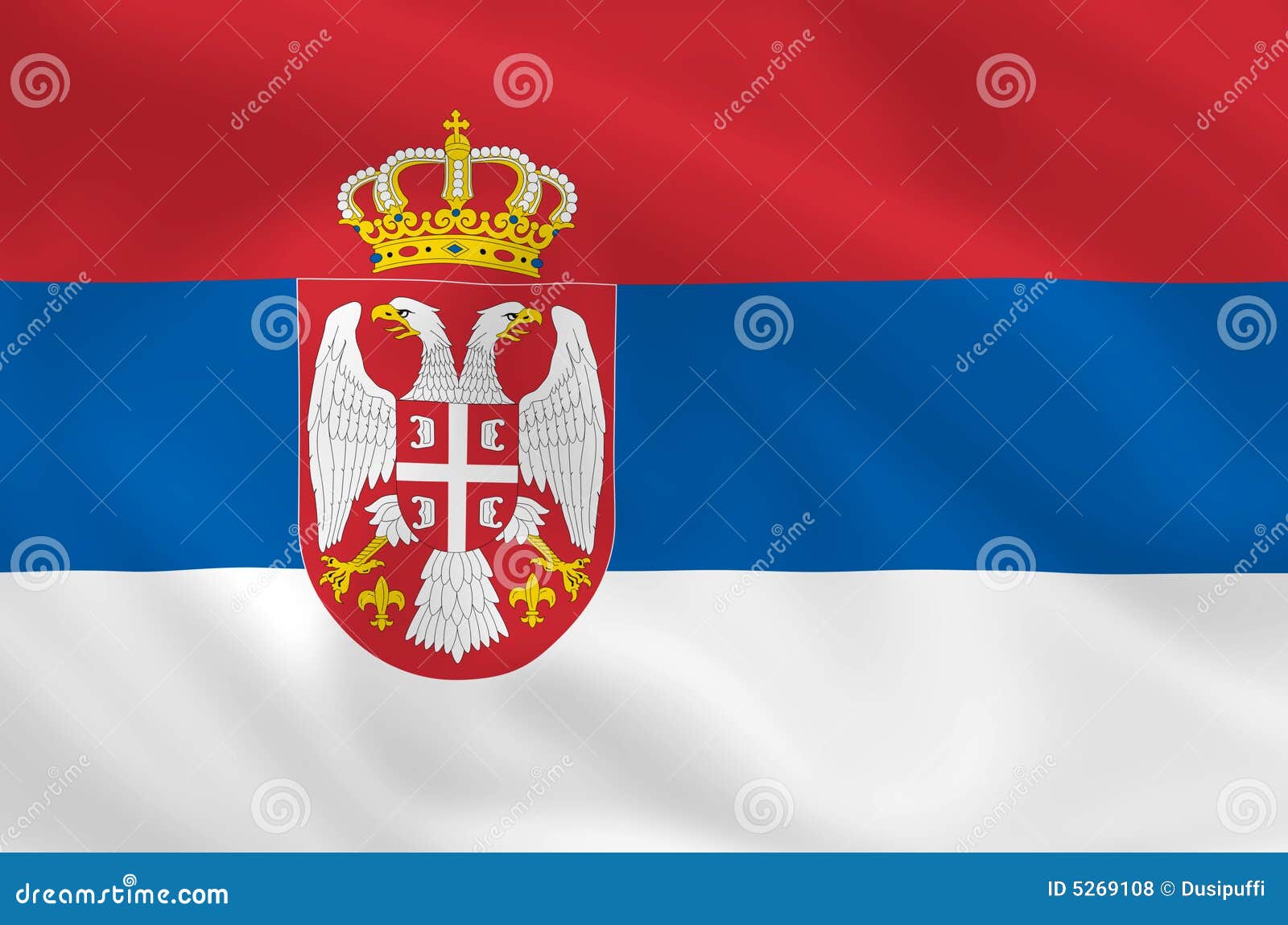 Flag of Serbia stock illustration. Illustration of nationalism - 5269108
