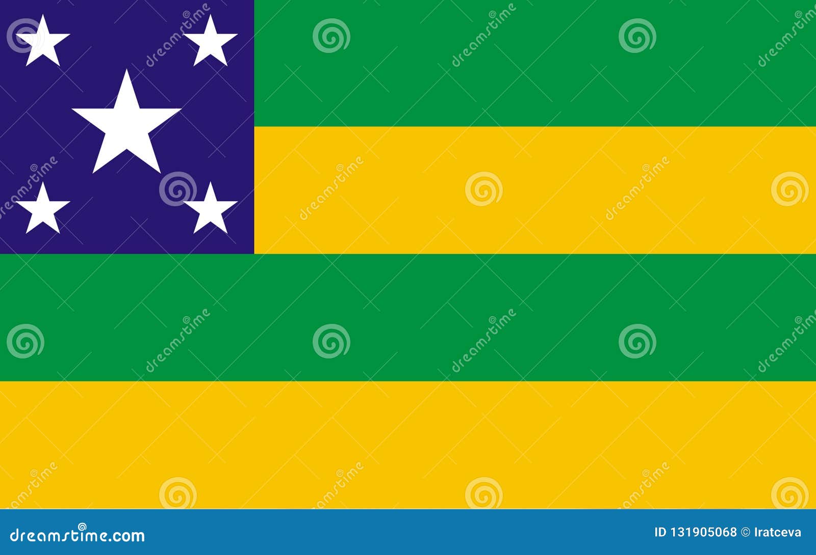Flag of Sergipe, Brazil stock illustration. Illustration of insignia ...