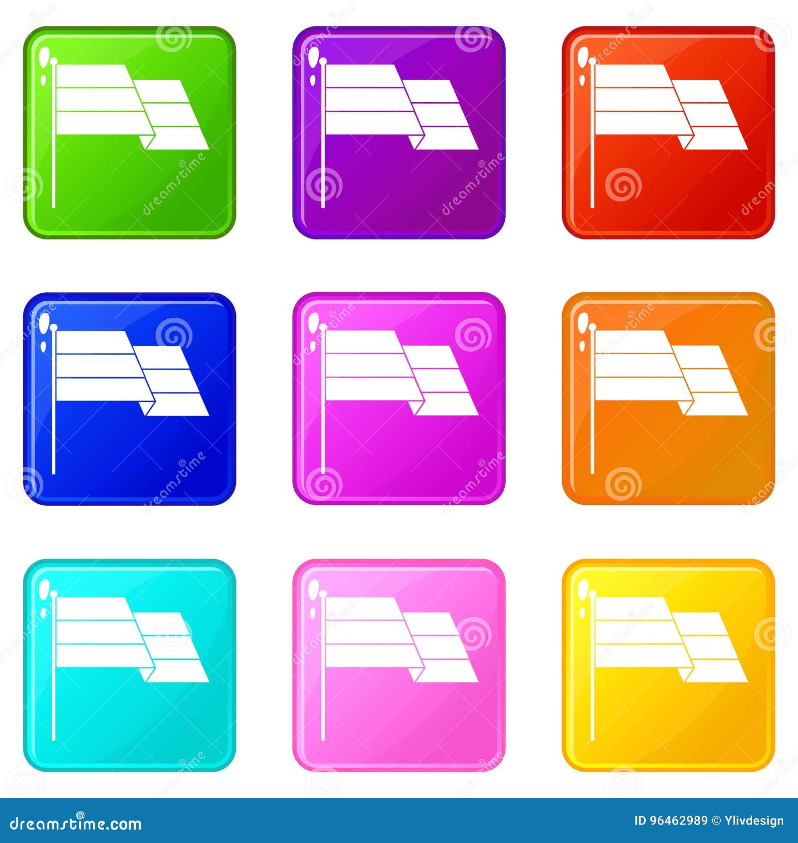 Flag set 9 stock vector. Illustration of graphic, celebration - 96462989