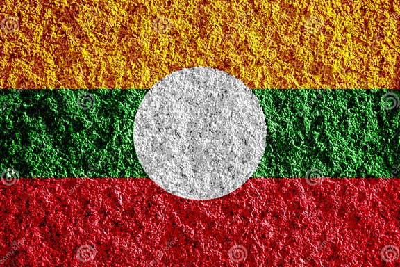 Flag of Shan State on a Textured Background. Concept Collage Stock ...