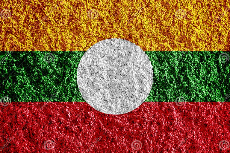 Flag of Shan State on a Textured Background. Concept Collage Stock ...