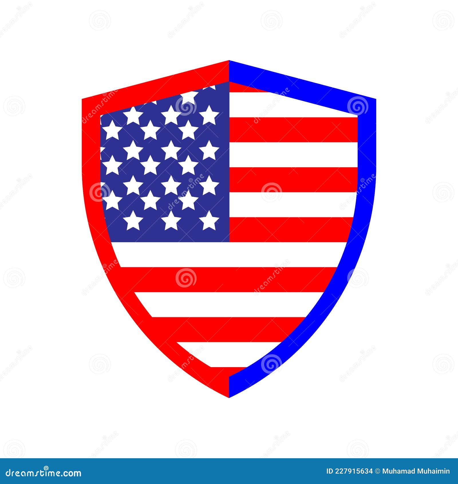 Flag Shield Vector Icon or Logo Stock Vector - Illustration of united ...