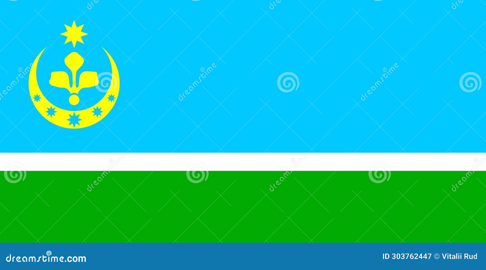 Flag of Siberian Tatars stock vector. Illustration of ethnic - 303762447