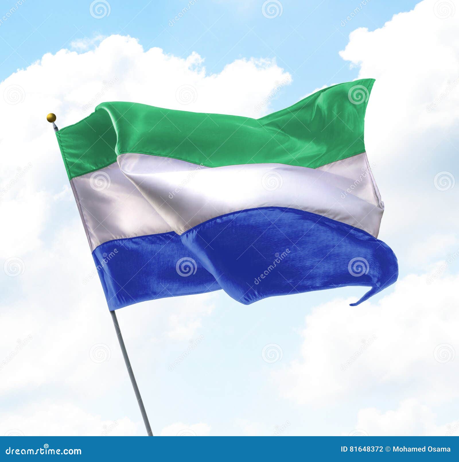 Flag of Sierra Leone stock photo. Image of atlantic, nation - 81648372