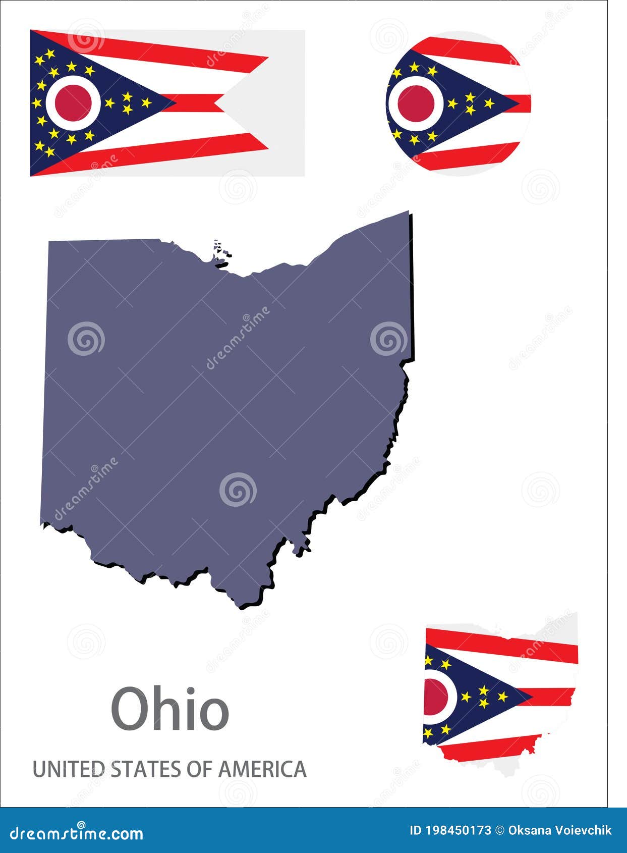 Ohio Vector Map. | CartoonDealer.com #98052561