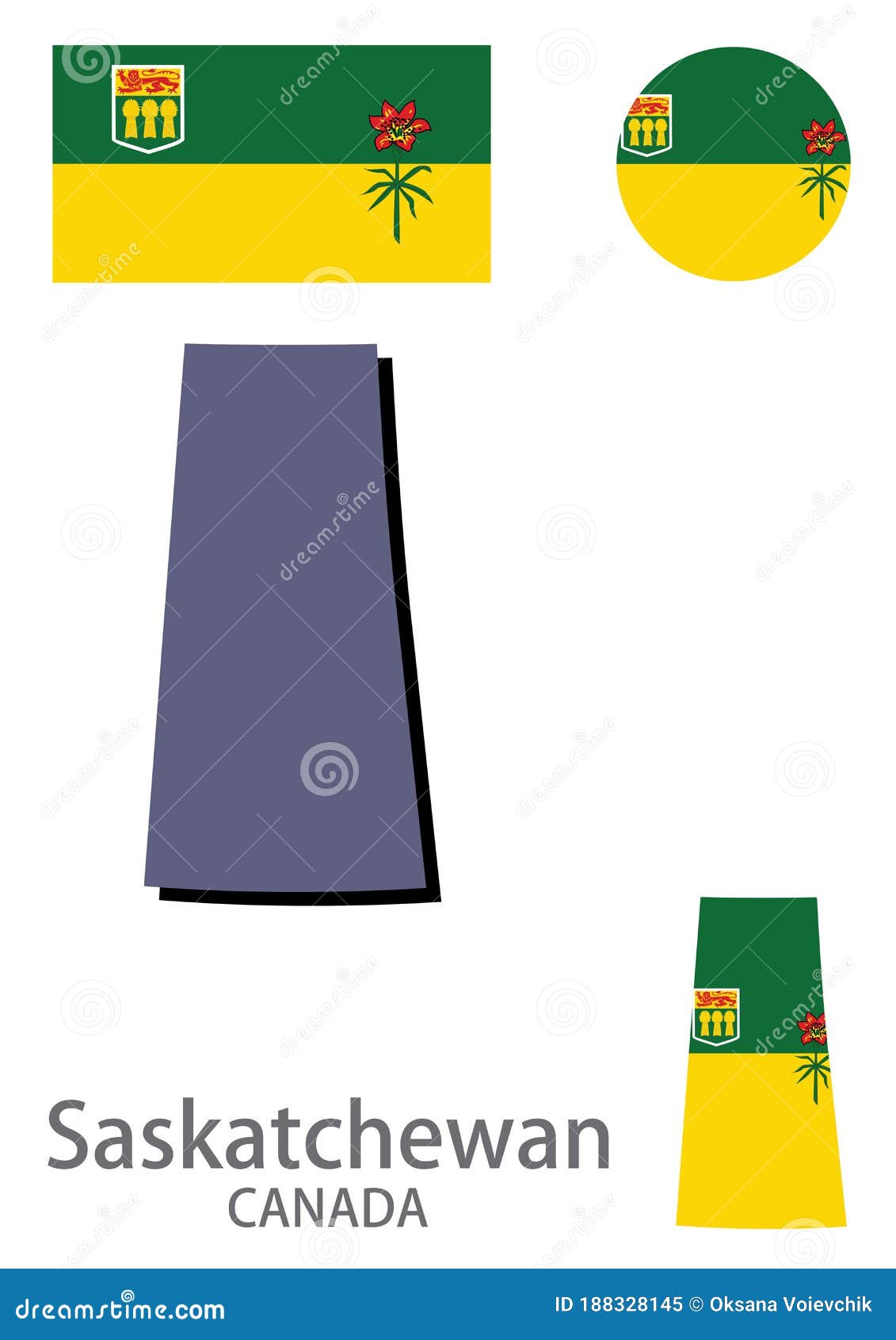 Flag and Silhouette of Saskatchewan Vector Stock Vector - Illustration of national, geography ...
