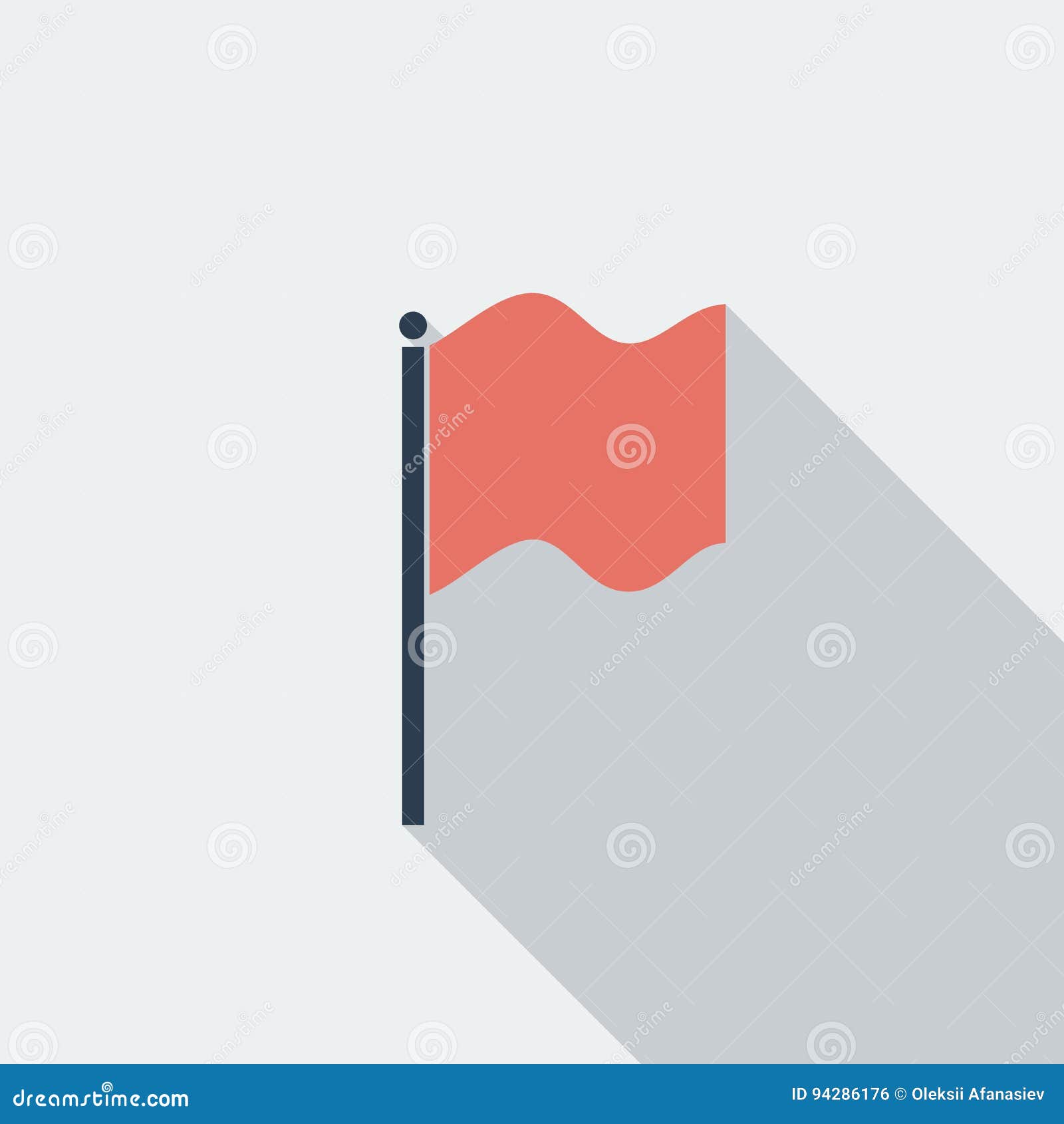 Flag single flat icon. stock vector. Illustration of object - 94286176