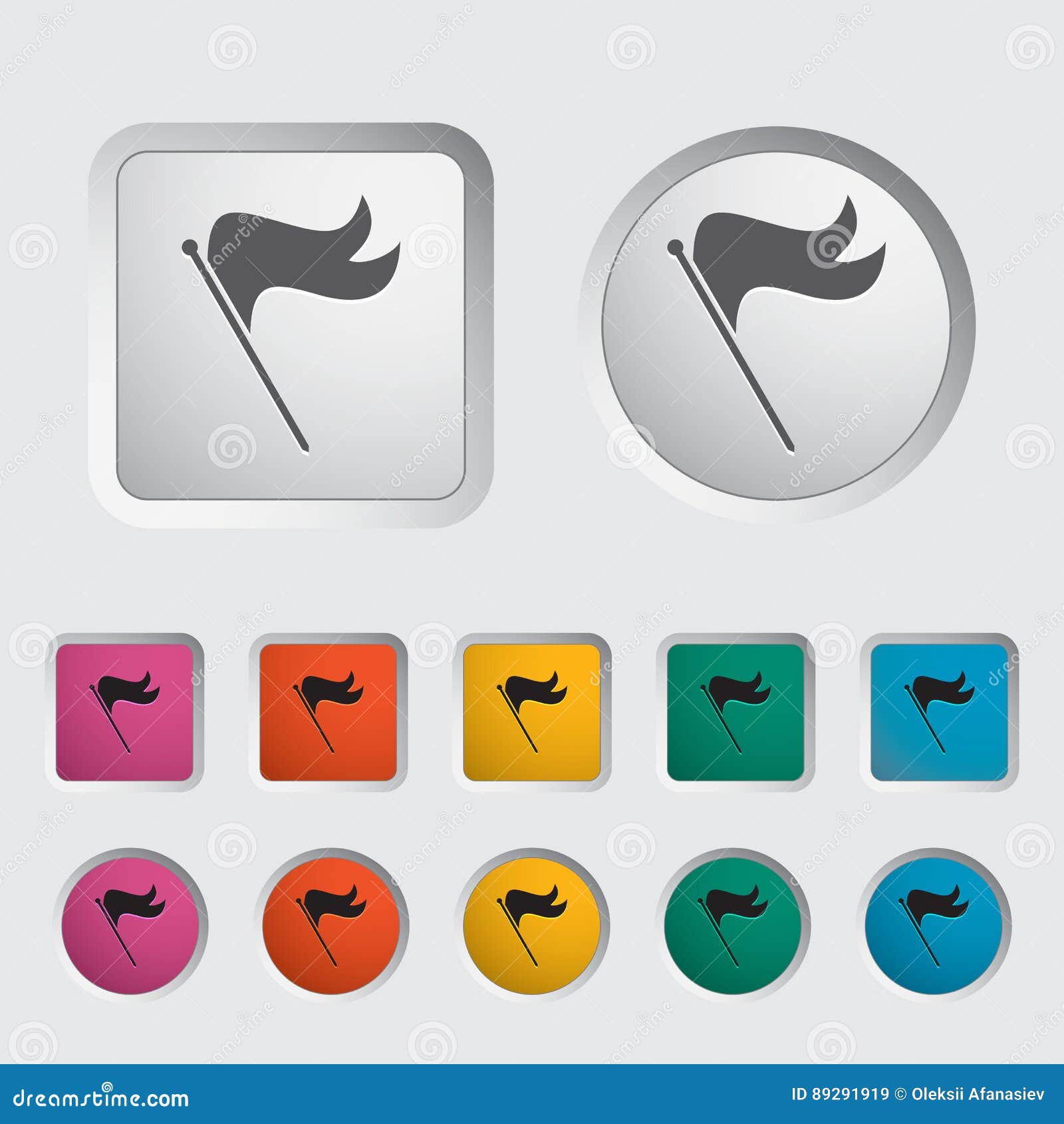 Flag single icon. stock vector. Illustration of black - 89291919