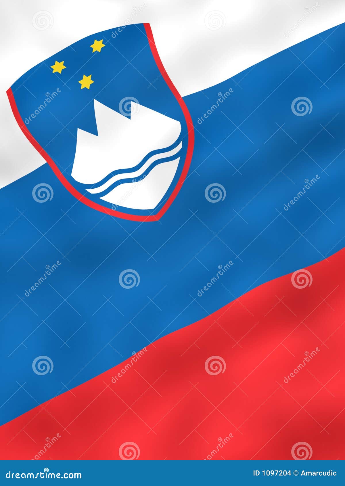 Flag of Slovenia stock illustration. Illustration of national - 1097204