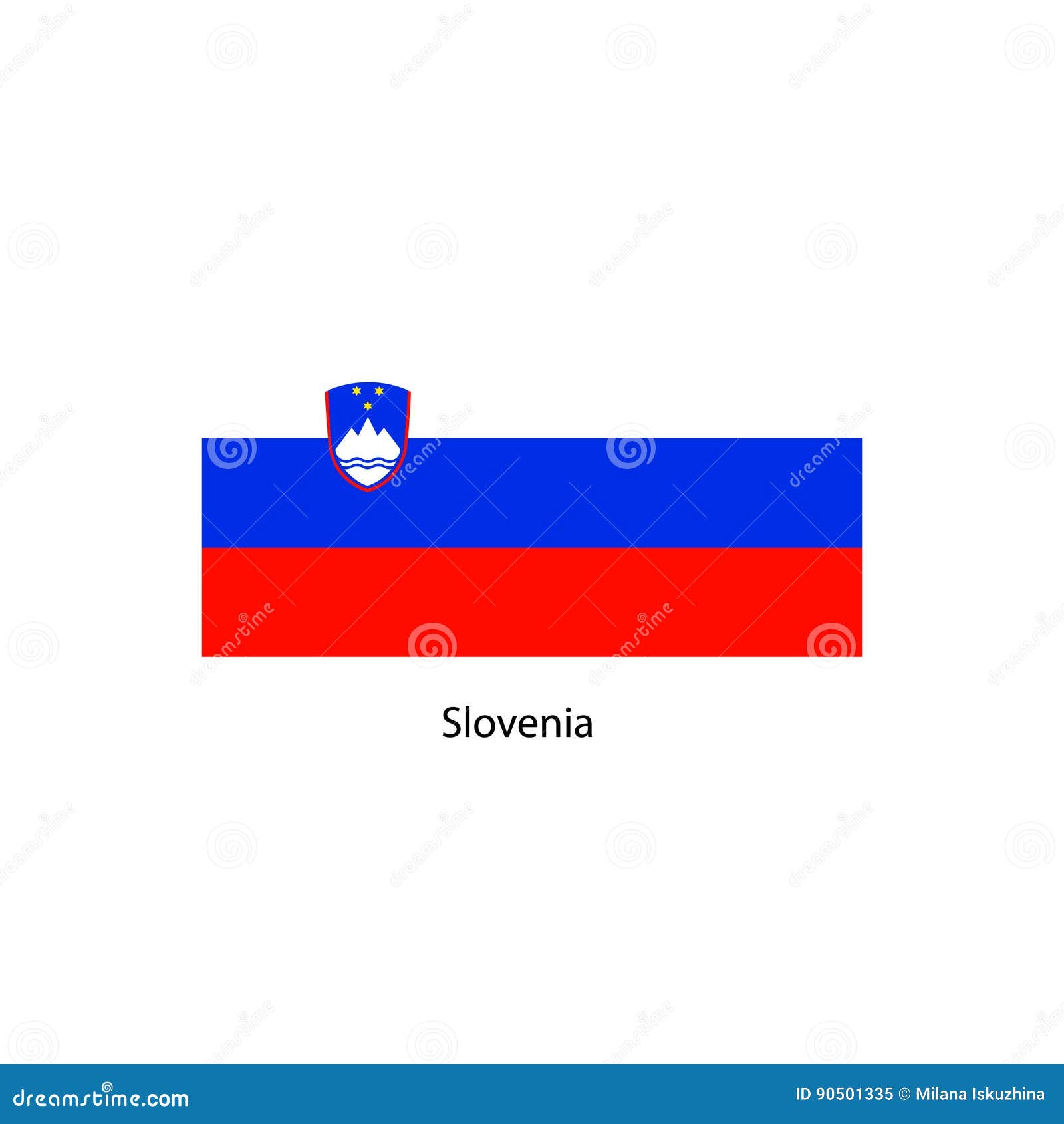 Flag of Slovenia. Vector stock vector. Illustration of nationality ...