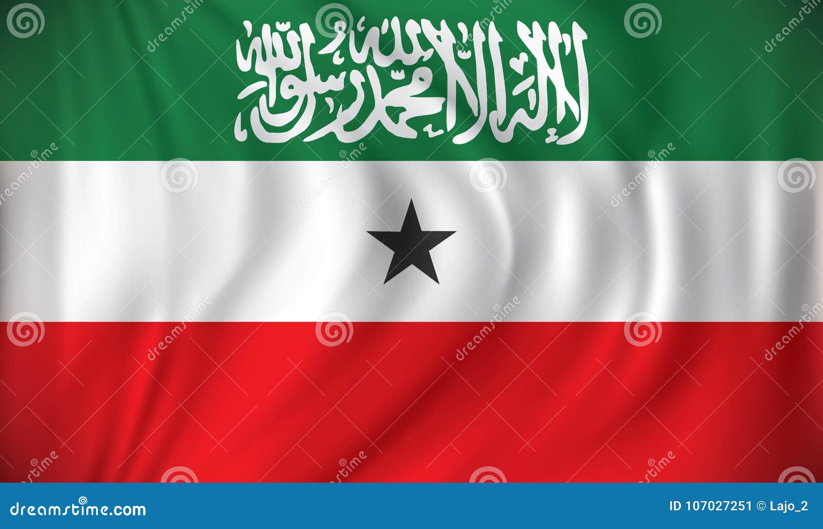Flag of Somaliland stock vector. Illustration of country - 107027251