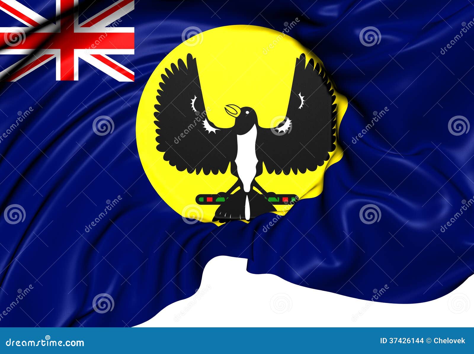 Flag of South Australia stock illustration. Illustration of curve ...