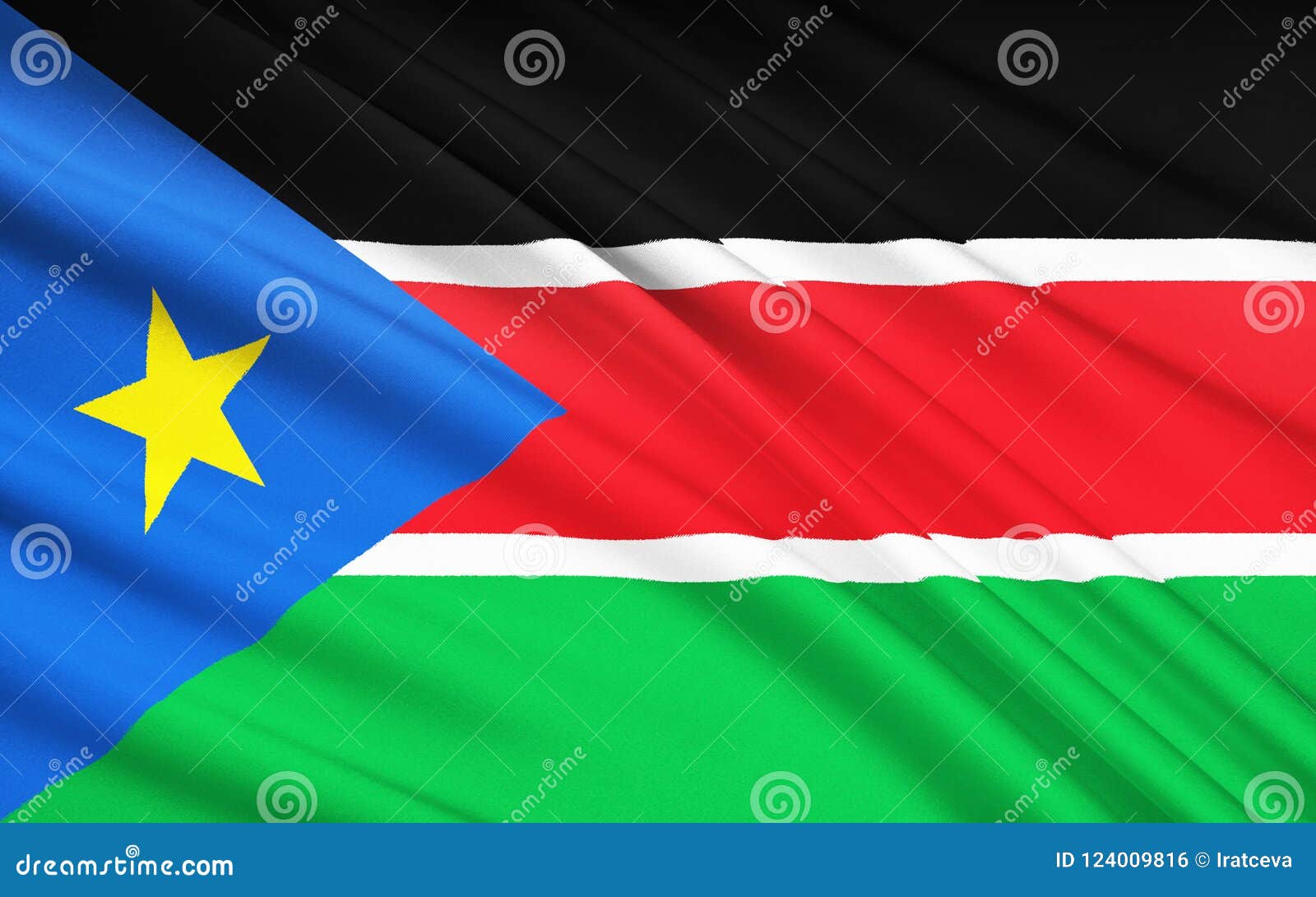 Flag of South Sudan, Juba stock illustration. Illustration of african ...