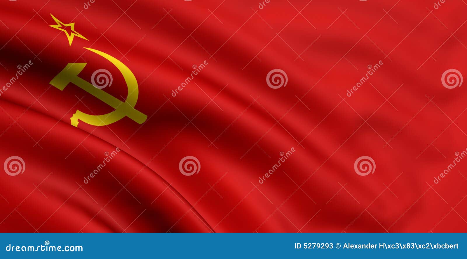 Flag of Soviet Union stock illustration. Illustration of moving - 5279293