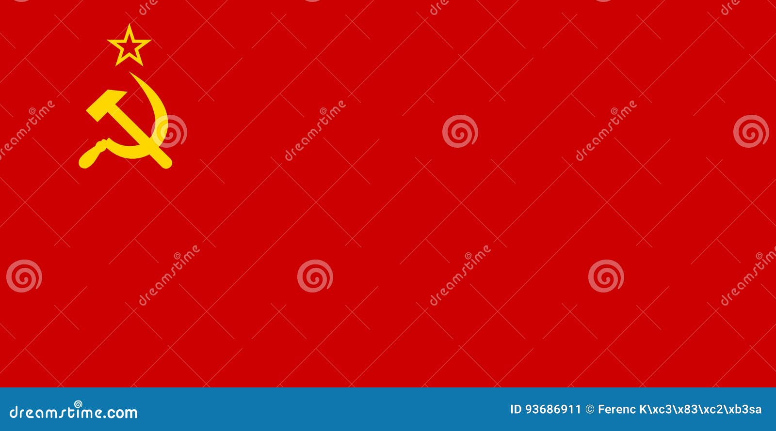 Flag of Soviet Union Horizontal Stock Illustration - Illustration of ...