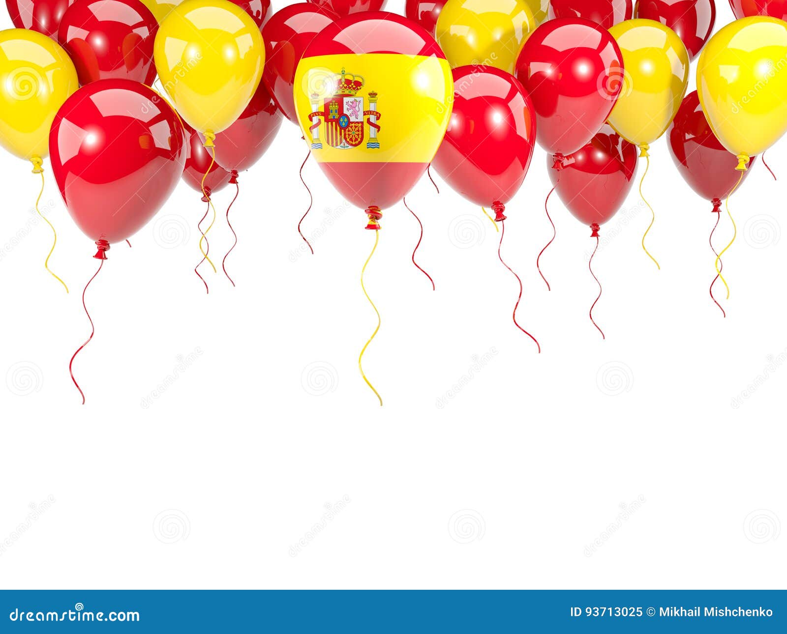 Flag of spain on balloons stock illustration. Illustration of spanish ...