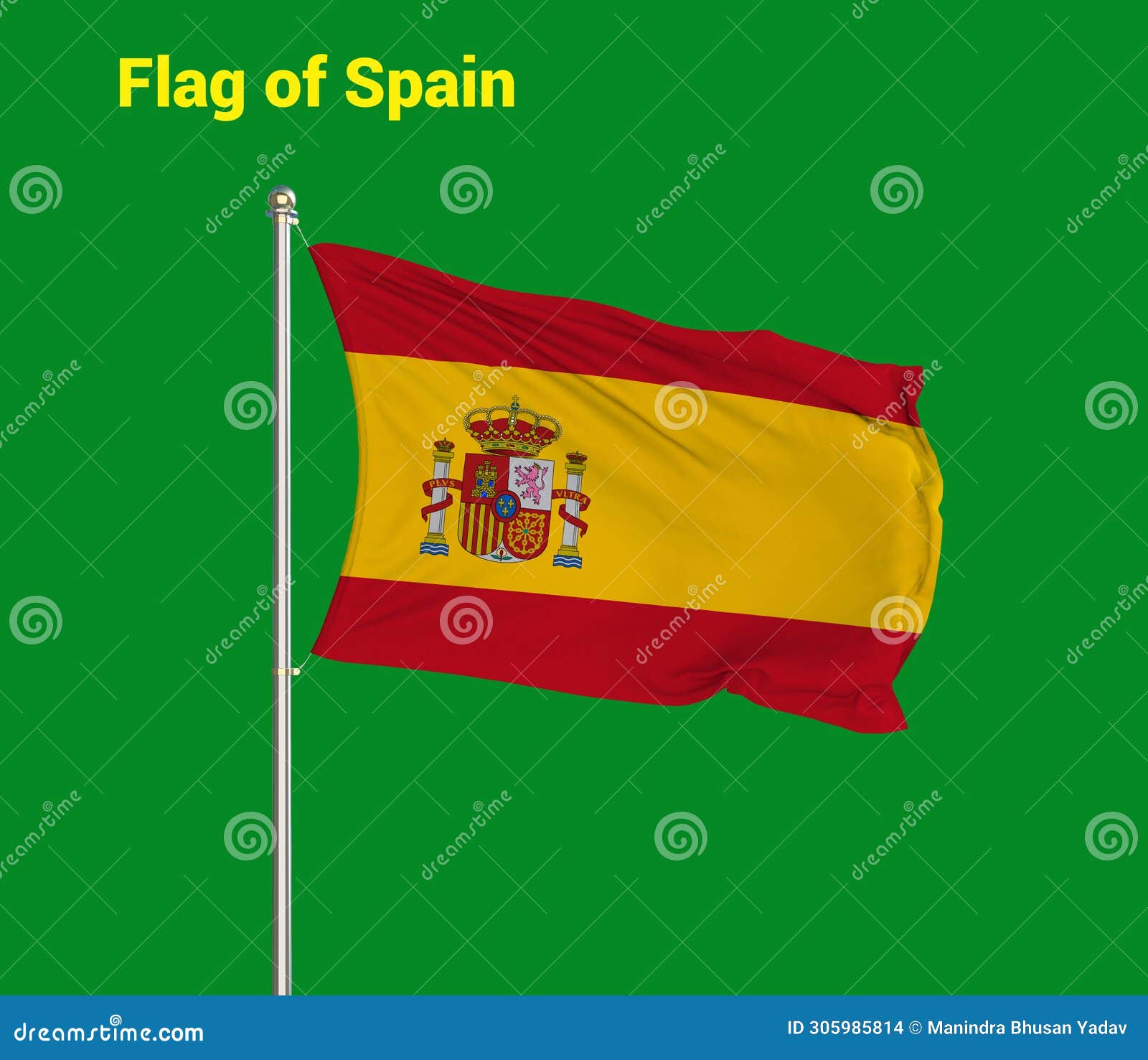 Flag of Spain, Spain Flag, National Flag of Spain. Pole Flag of Spain ...