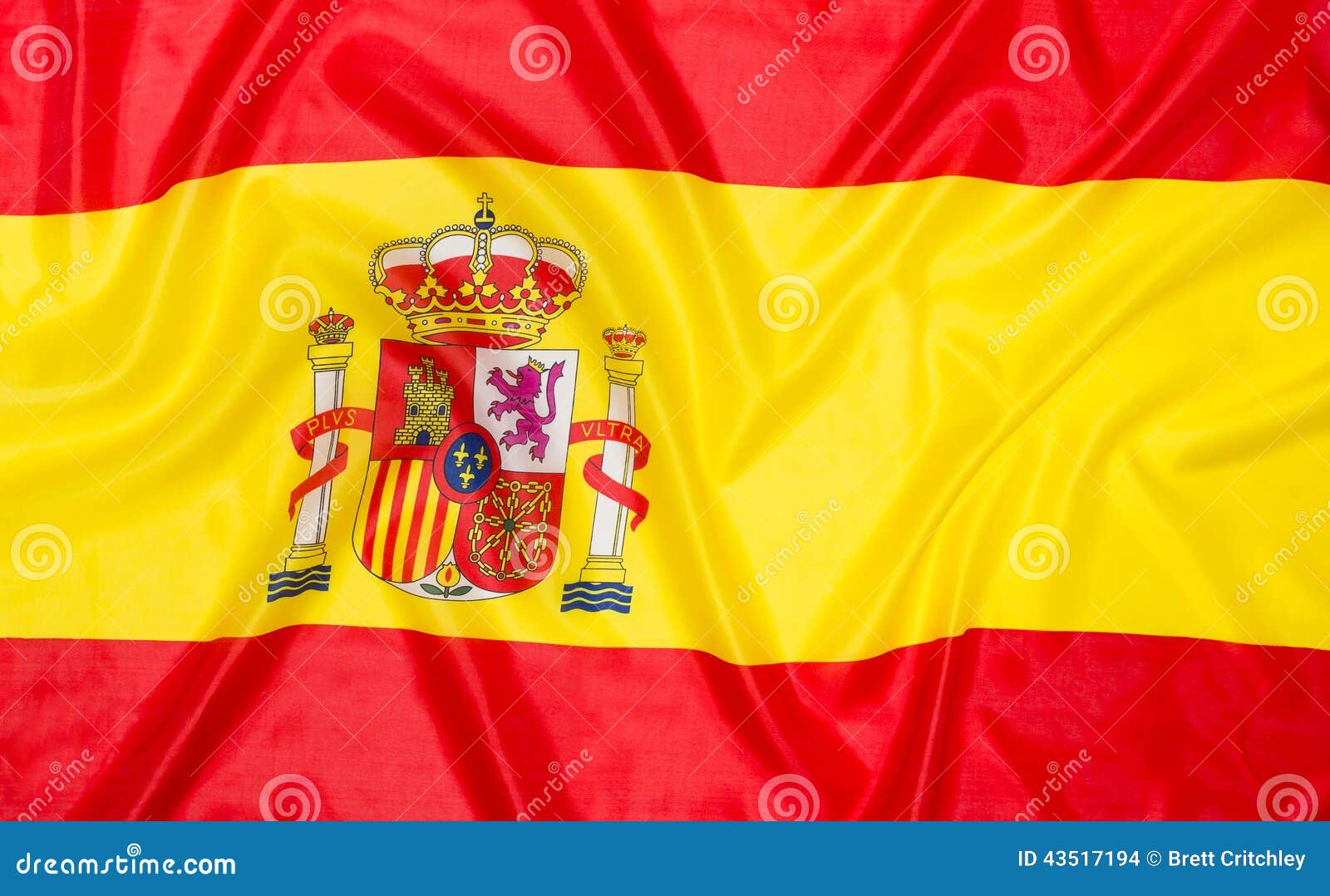 Flag of Spain Spanish stock photo. Image of textured - 43517194