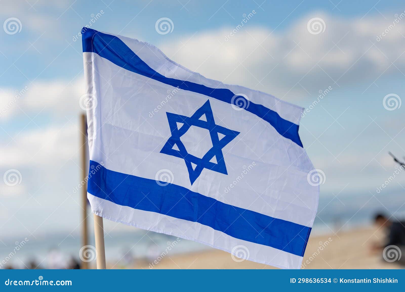 A Symbol of Unity and Identity: the Star of David on a Flag Stock Photo ...