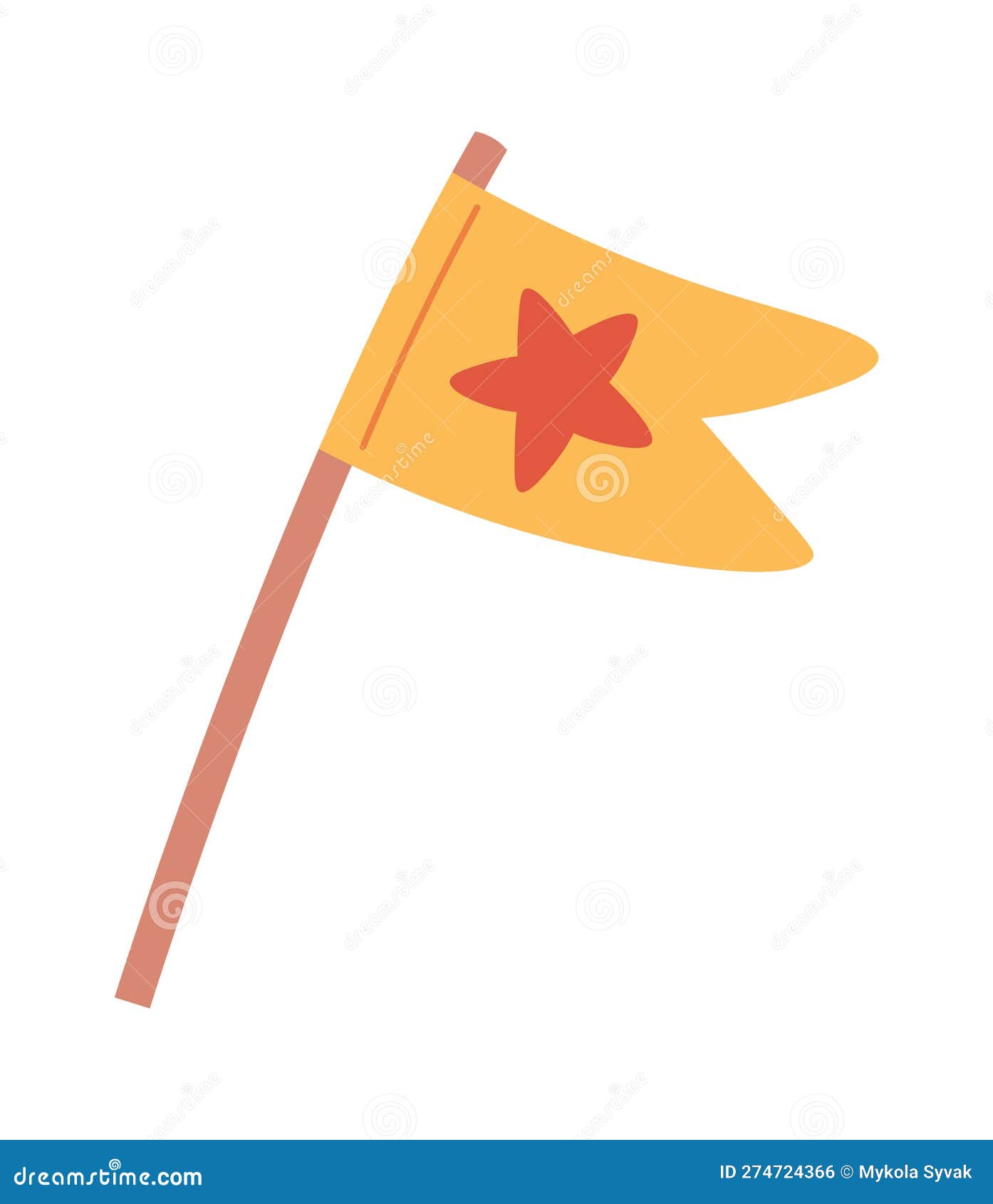 Flag with Star stock vector. Illustration of patriotic - 274724366