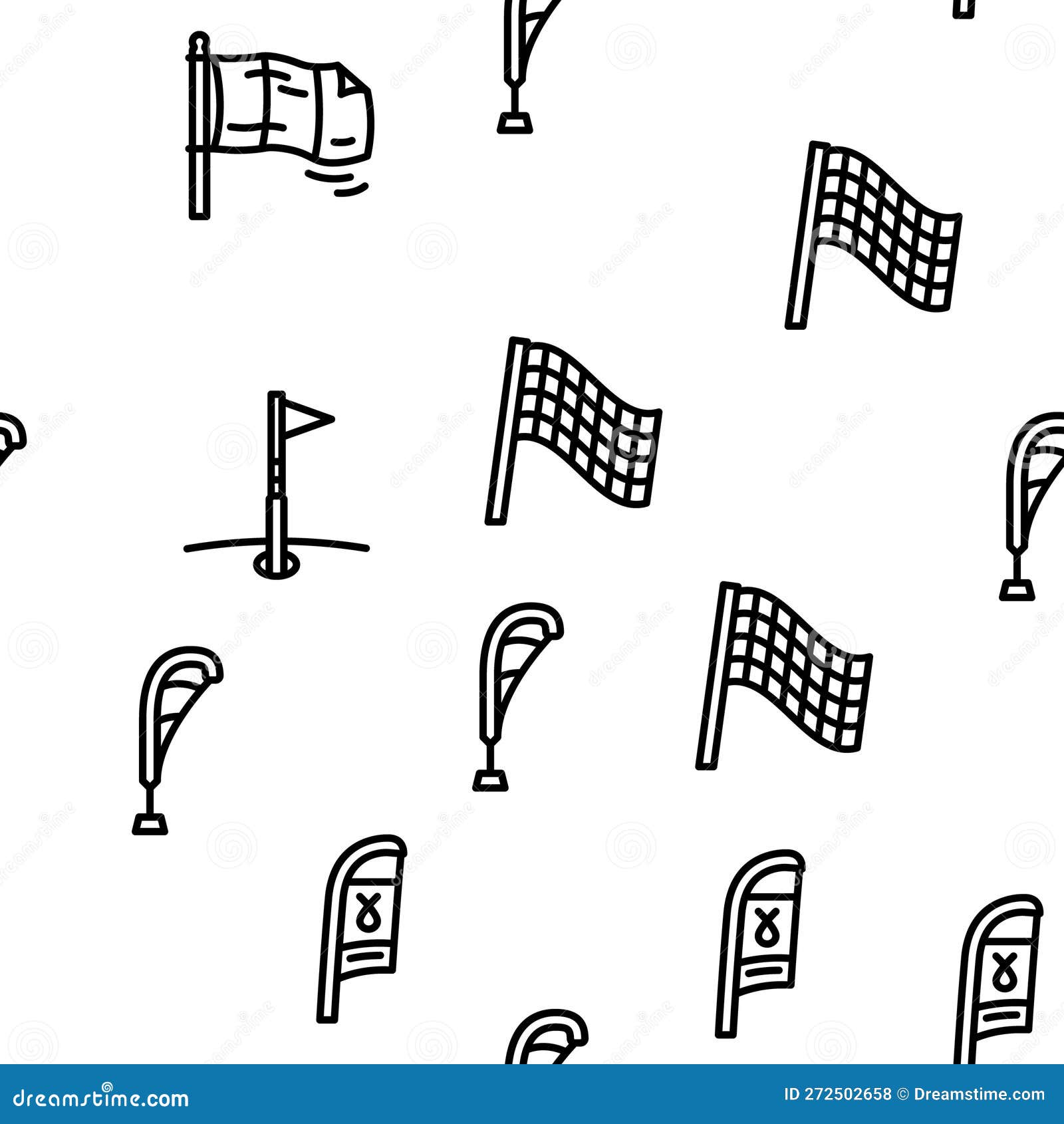 Flag Start Web Pennant Map Vector Seamless Pattern Stock Vector ...