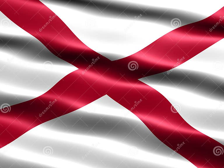 Flag of the State of Alabama Stock Illustration - Illustration of ...