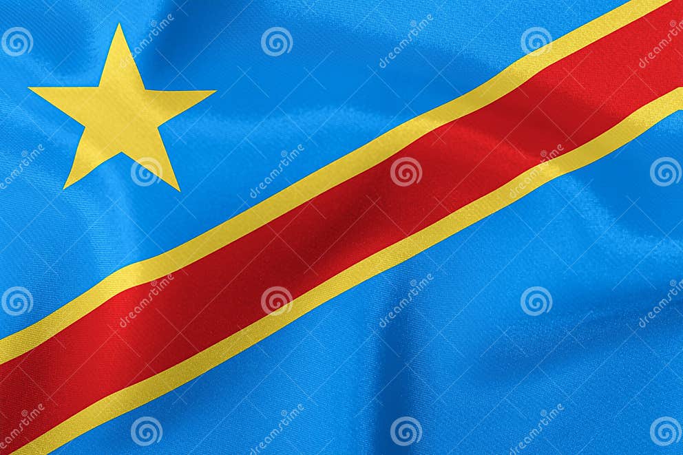 Flag of the State of Congo Close-up Stock Photo - Image of history ...