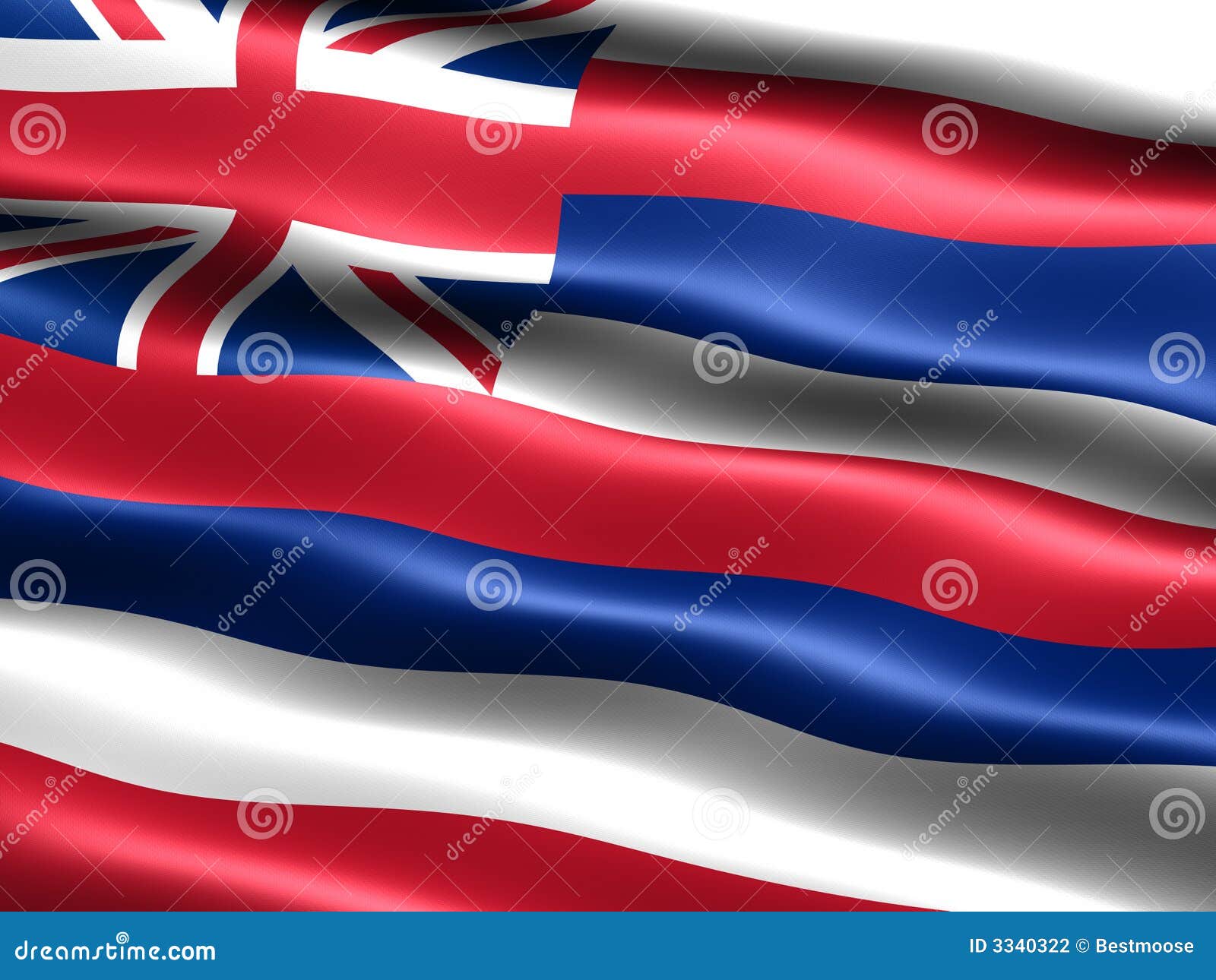 Flag of the State of Hawaii Stock Illustration - Illustration of ...