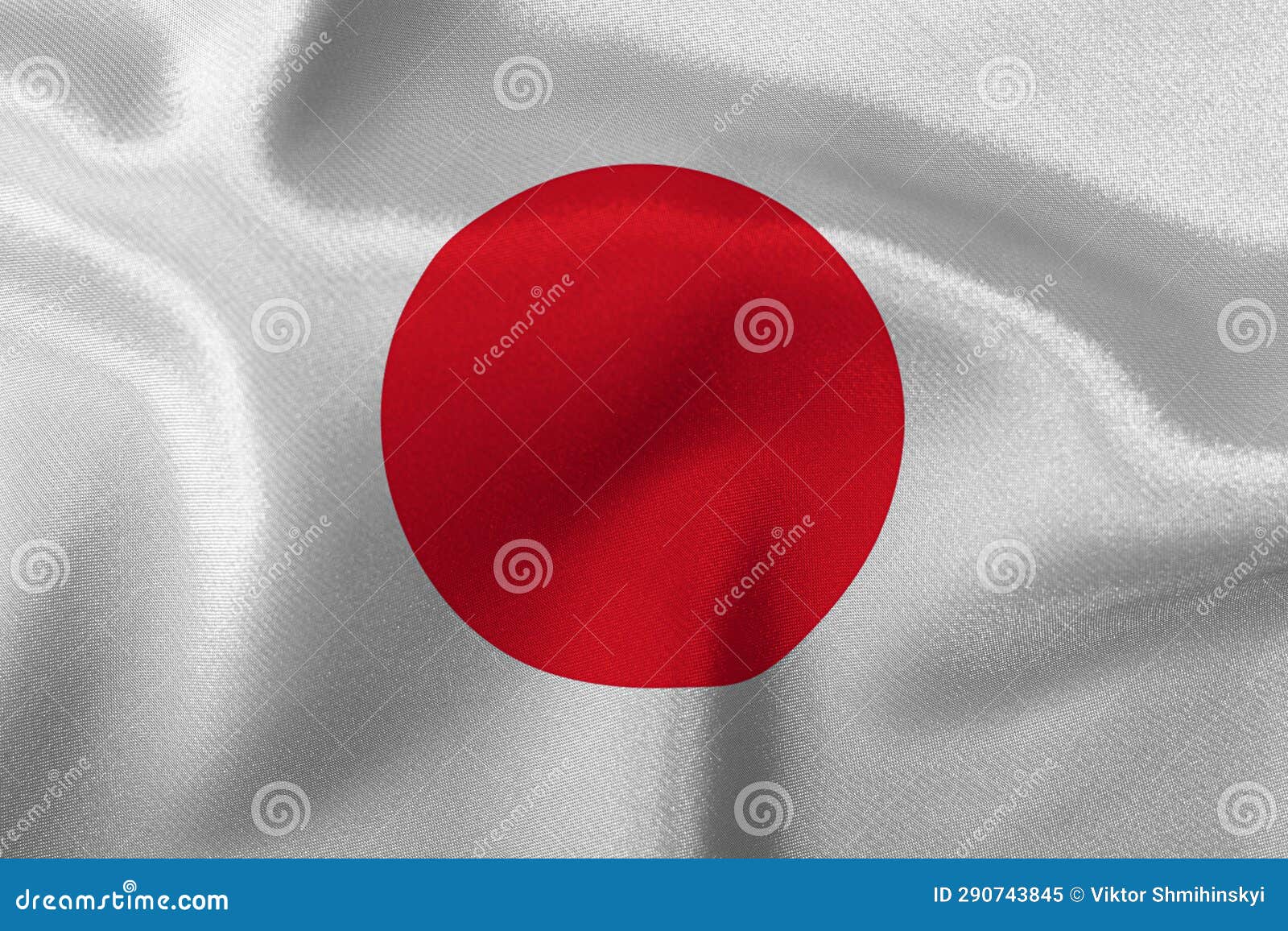 Flag of the State of Japan Close-up Stock Illustration - Illustration ...