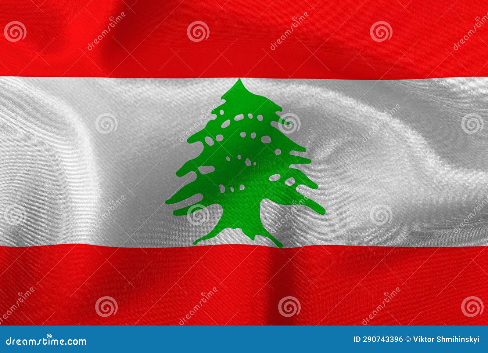 Flag of the State of Lebanon Close-up Stock Photo - Image of revival ...