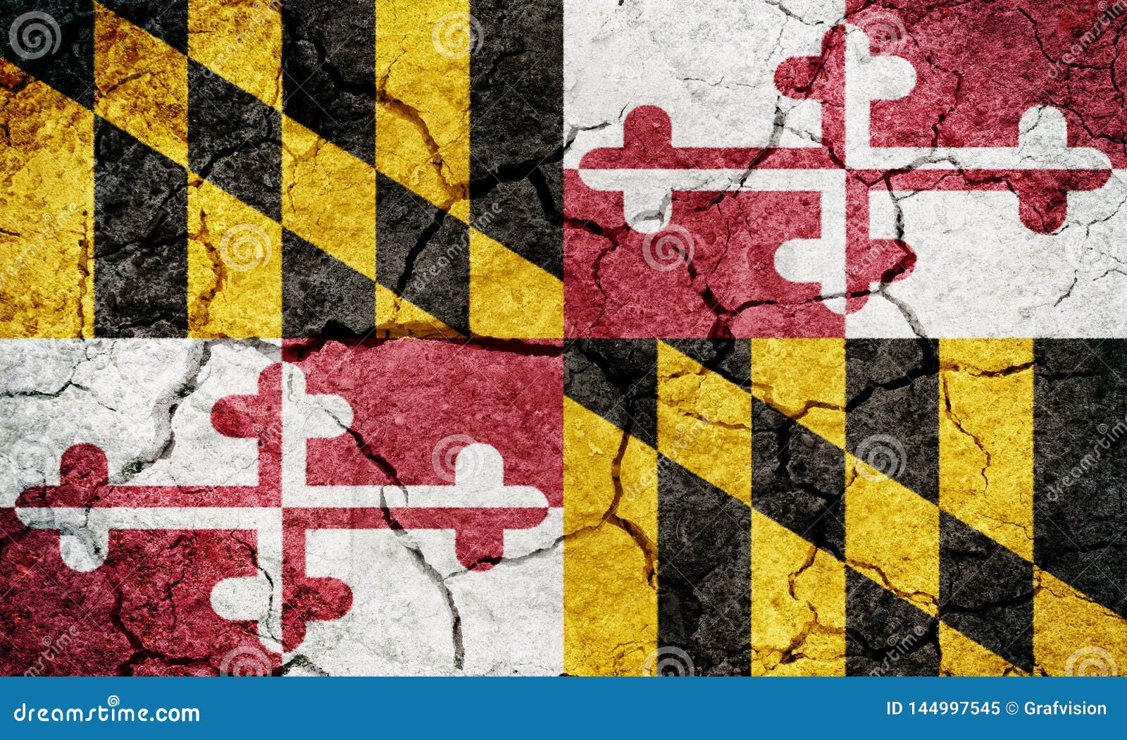 Flag of the State of Maryland Stock Illustration - Illustration of ...