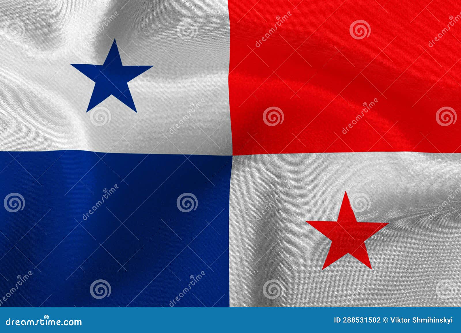 Flag of the State of Panama Close-up Stock Photo - Image of sign ...