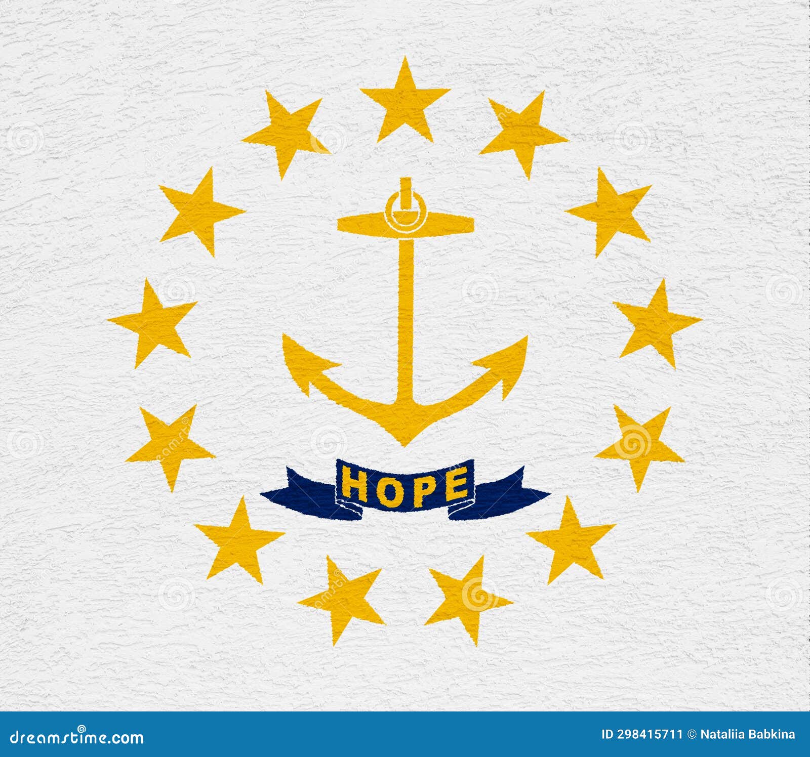 Flag of State of Rhode Island on a Textured Background. Concept Collage ...