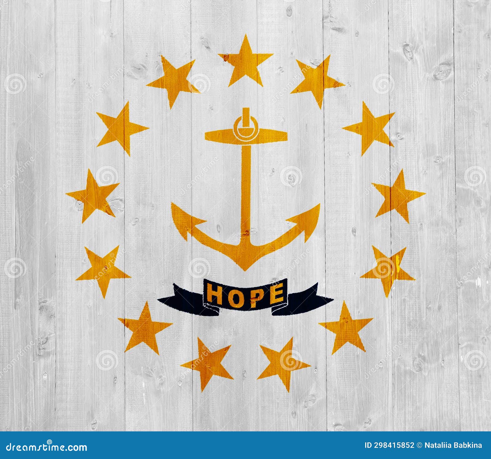 Flag of State of Rhode Island on a Textured Background. Concept Collage ...