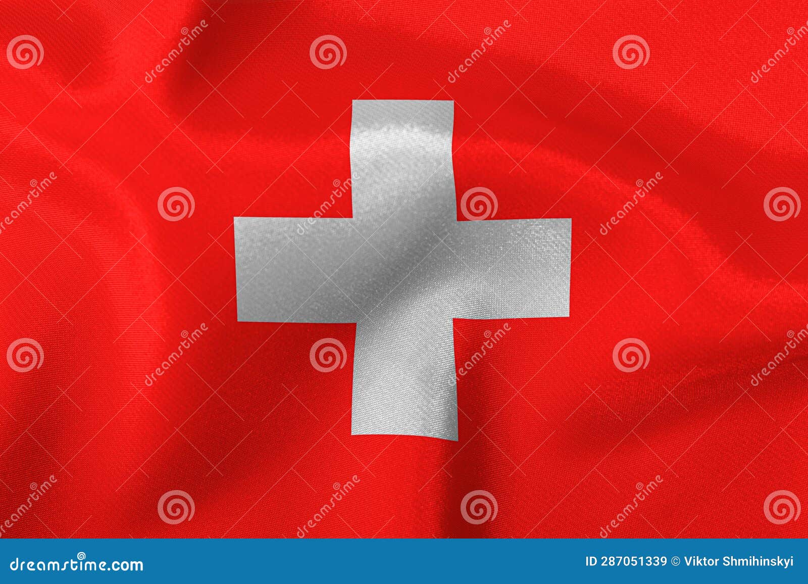 Flag of the State of Switzerland Close-up Stock Image - Image of canvas ...