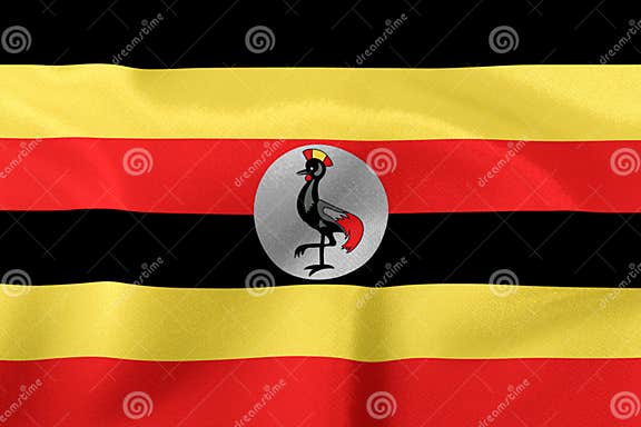 Flag of the State of Uganda Close-up Stock Illustration - Illustration ...