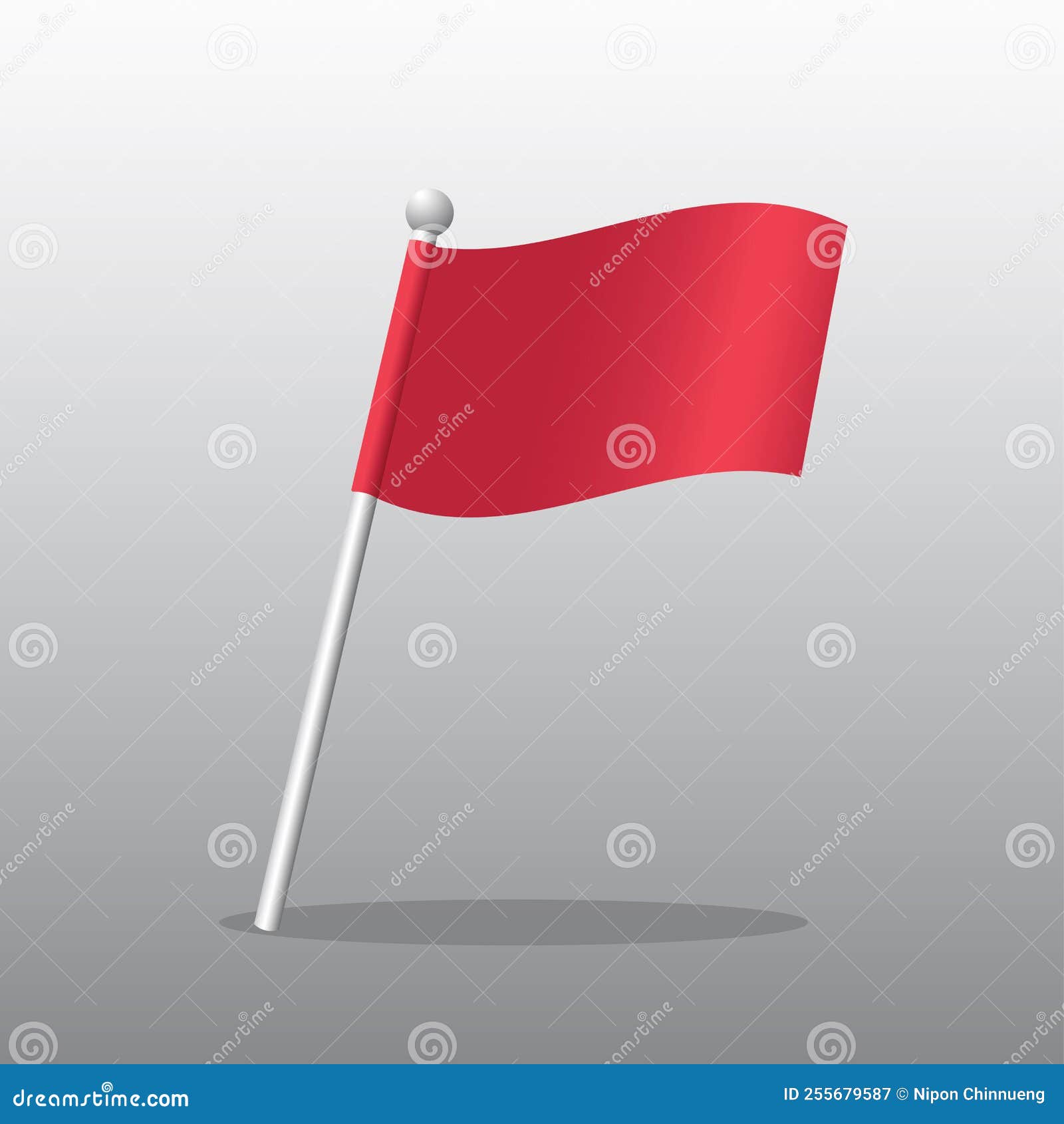 Rectangular Flag Flapping, Element and Decoration Design. Stock Vector ...