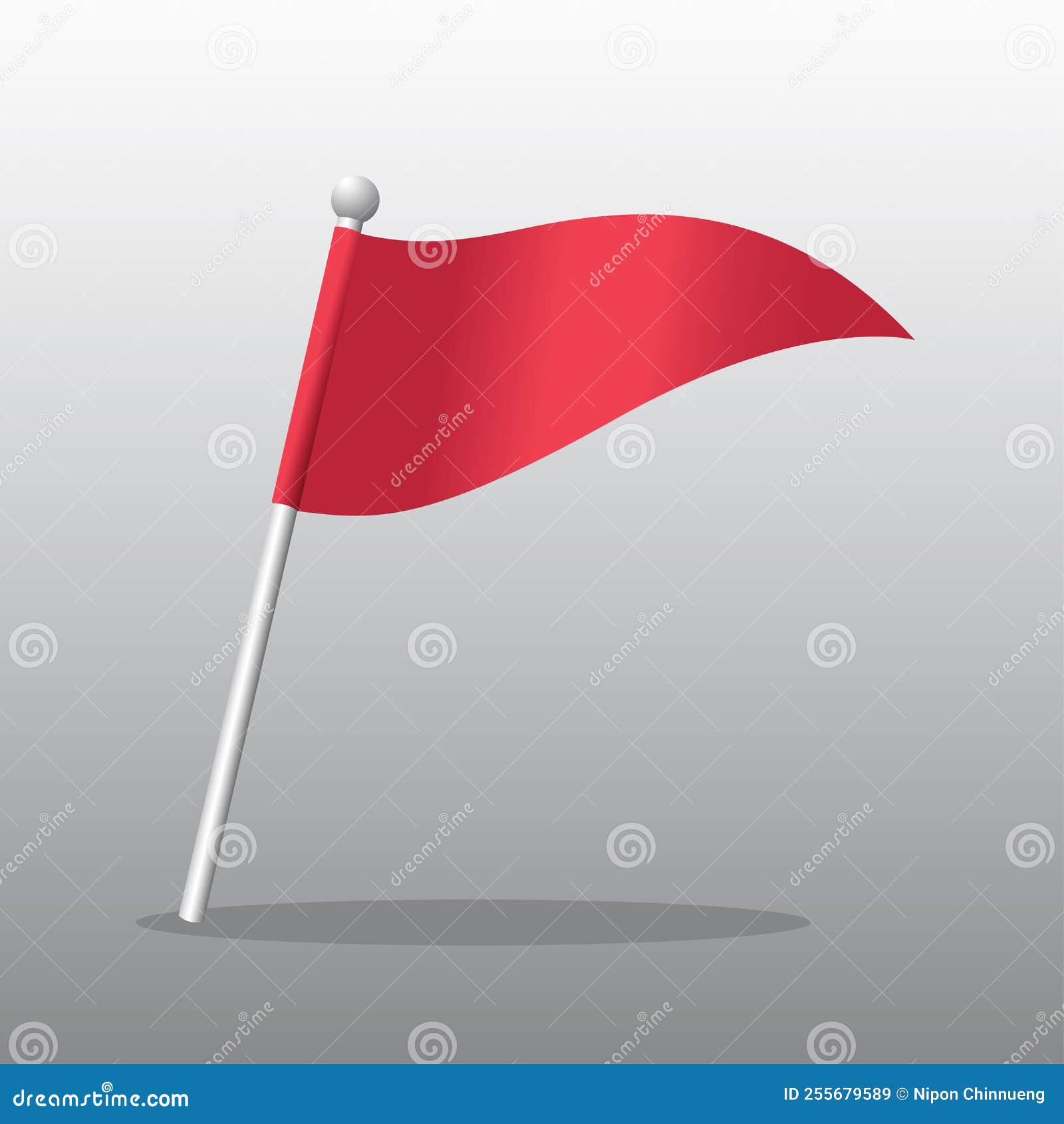 Triangle-shaped Flag Flapping, Element and Decoration Design. Stock ...