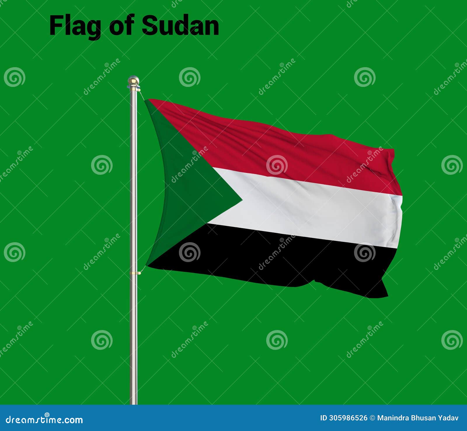 Flag of Sudan, Sudan Flag, National Flag of Sudan. Pole Flag of Sudan ...