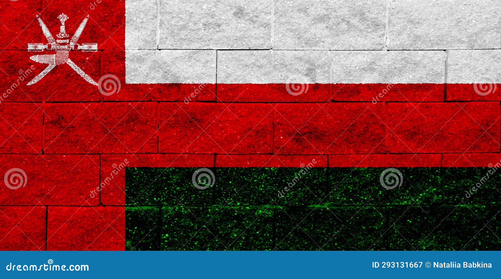 Flag of Sultanate of Oman on a Textured Background. Concept Collage ...