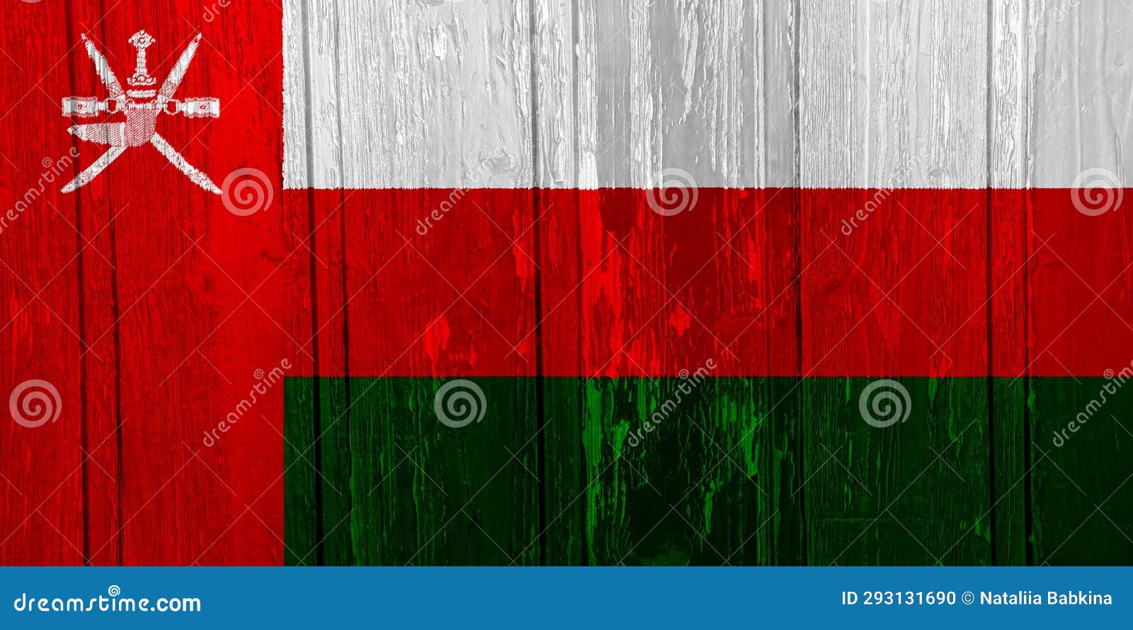 Flag Of Sultanate Of Oman On A Textured Background. Concept Collage ...