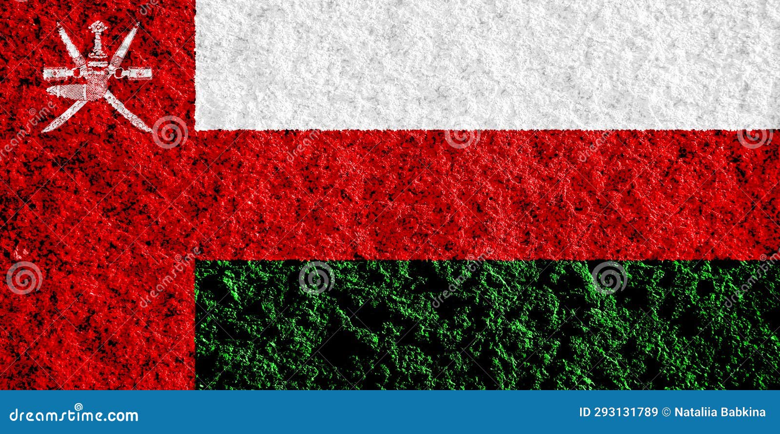 Flag of Sultanate of Oman on a Textured Background. Concept Collage ...
