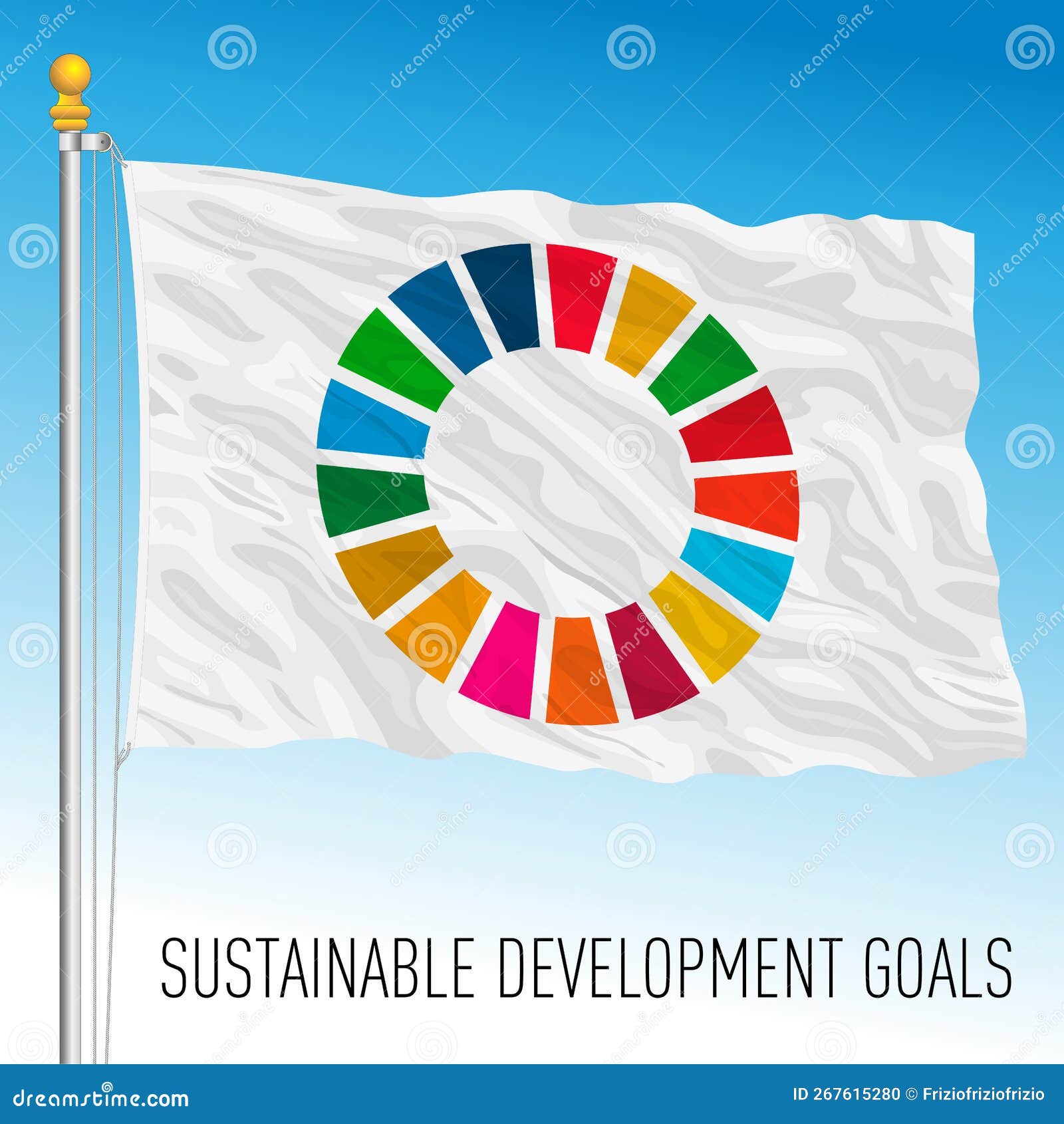 Flag of the Sustainable Development Goals International Program Stock ...