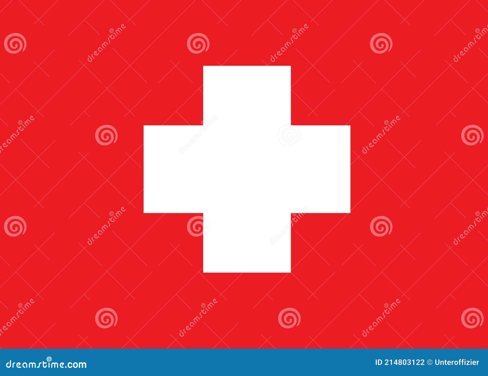 The Flag of Switzerland with a White Cross Against an All Red Backdrop ...